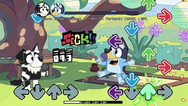 Bluey Can Can - FNF Mods
